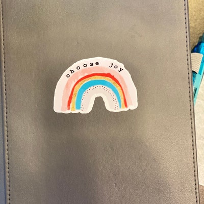 Choose Joy Sticker Pastel Rainbow Die-cut Window - Etsy