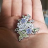 Forget Me Nots Enamel Pin Floral Enamel Pin Blue Flower Enamel Pin ...