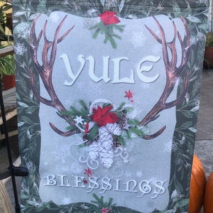 Festive Yule Garden Flag, Winter Solstice Flag - Etsy