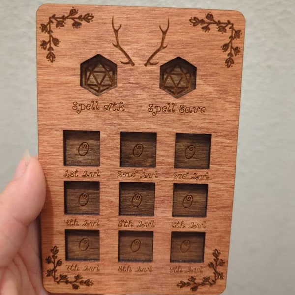 Spell Slot Counters - Dnd , Laser Engraving - Etsy