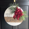 Merry Christmas Door Round-18 Door Hanger-christmas Door Hanger ...