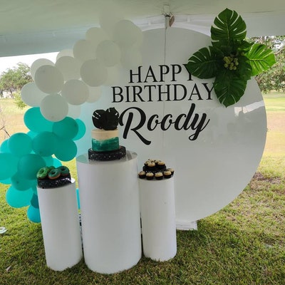 Personalized Happy Birthday Name Wall Decal, Happy Birthday Party ...