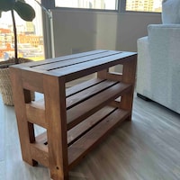 30 Inches Rustic Shoe Rack 3 Levels, Shoe Storage, Shoe Organizer, Shoe ...