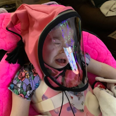 Fully Closed Hooded Kids Shiled , Hooded Face Shield, Anti Fog Child ...