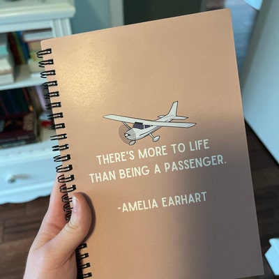 Amelia Earhart Spiral Notebook Flight Training Notes Gift for Student ...