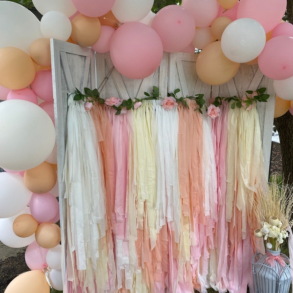 Pretty in Pink Party Fringe Backdrop, Pink Photo Backdrop Pink Party ...
