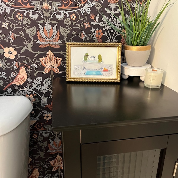 Whimsical Pickles With Mustaches Taking a Bubble Bath in the Bathtub ...