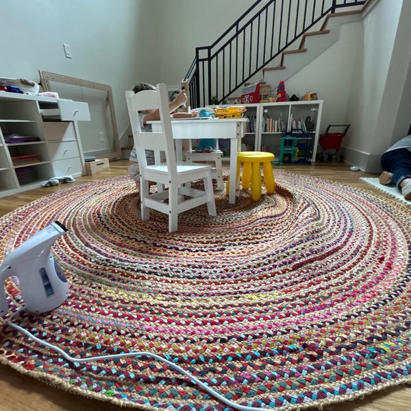 5x8 Ft. Indian Kilim Wool Jute Rug Rectangle Shape Rug Every Color ...