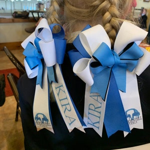 Custom Logo Equestrian Horse Show Bows - Etsy