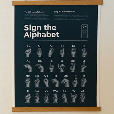 Sign the Language Red Poster Digital and Printable American Sign ...