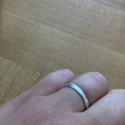 Plain Silver Ring Simple Silver Band 3mm Wide Ring Simple Wedding Band ...