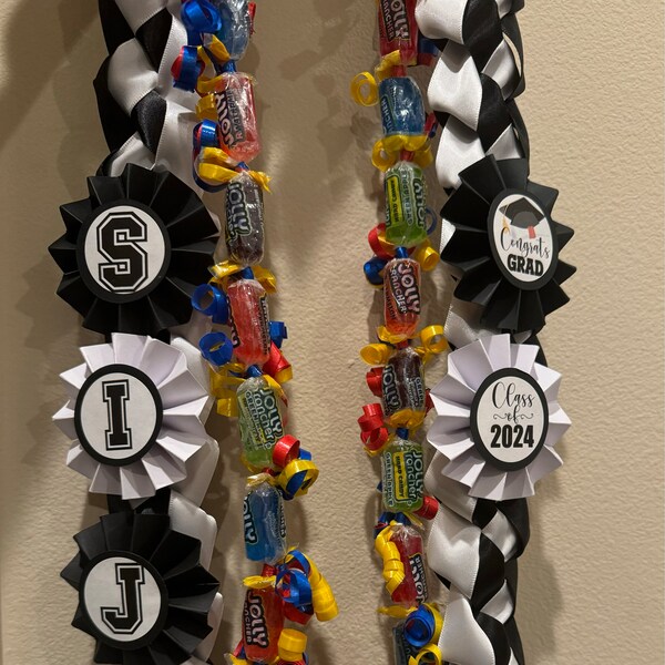 Graduation Lei | Promotion Gift Lei | Senior Night Gift Lei | Braided ...