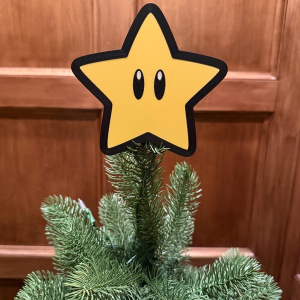 Christmas Tree Topper: Super Mario Bros Star - Etsy