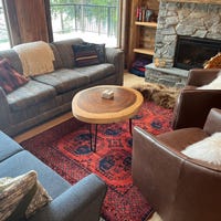 Red 9 Ft Runner Rug/ Turkmen Mowri Design Vintage Rug/ Handmade Wool ...