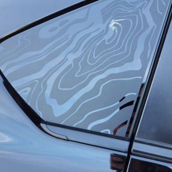 Fits 2018-2023 Subaru Crosstrek Rear Side Window Topographic Map Decal ...