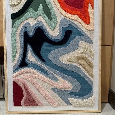 Half-punch Needle Art Large,fiber Art Wall Hanging,housewarming Gift ...