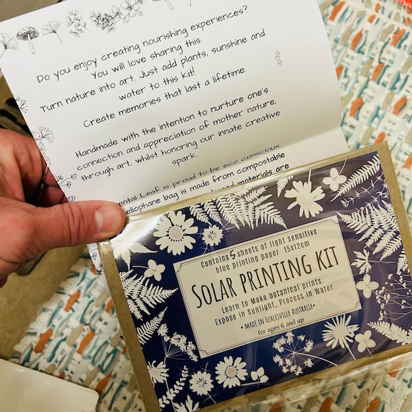 DIY Solar Printing Kit , Craft Kit , Cyanotype , Kit , Solar Printing ...