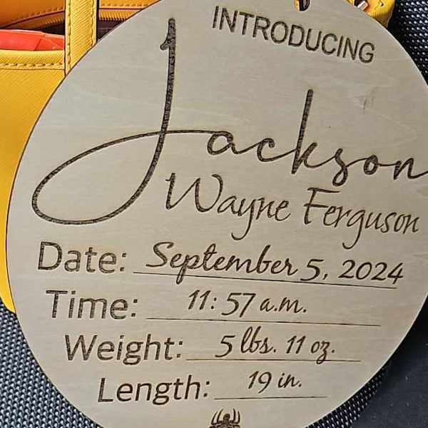 Hello World CUSTOM Baby Birth Stat Sign Laser Cut Svg | Template Baby ...