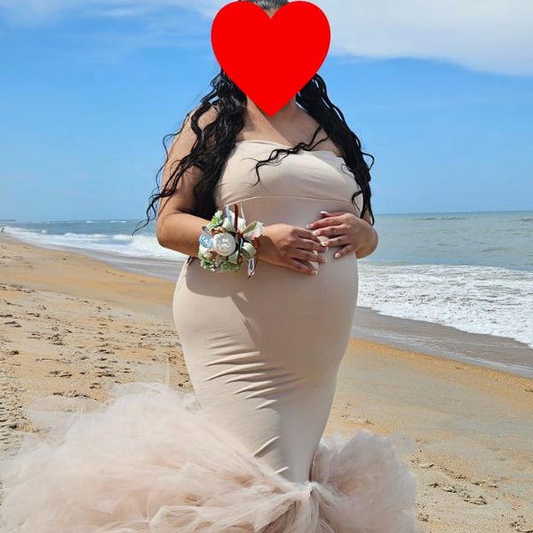 35colorsmaternity Tulle Mermaidfitted Strapless Sweetheart