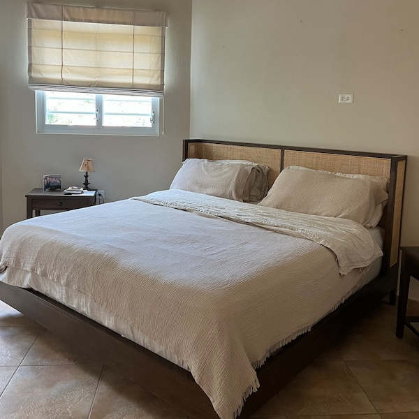 Oversize King Muslin Bedspread, Gauze Throw Blanket, Muslin Coverlet ...