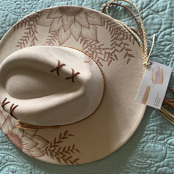 Wildflowers, Custom Cowboy Hat, Boho Hat, Custom Western Hat, Boho ...