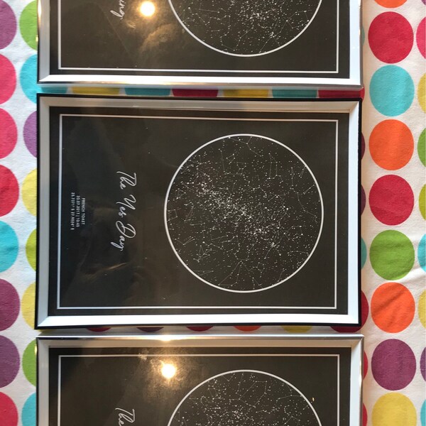 Custom Star Map | Valentine's Christmas Gift First Kiss Poster Love ...