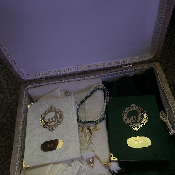 Personalized Quran Set With Desk Stand Quran Stand Islamic Gift Set ...