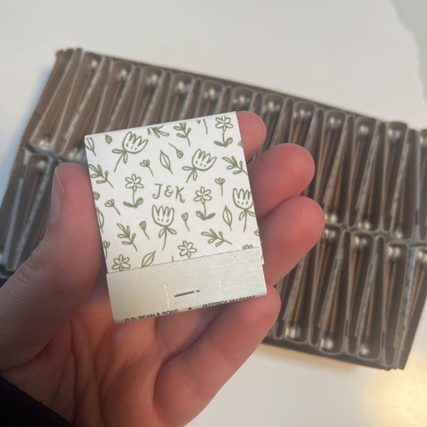 Custom Matchbooks for Bulk Wedding Favors, Matchboxes Personalized With ...