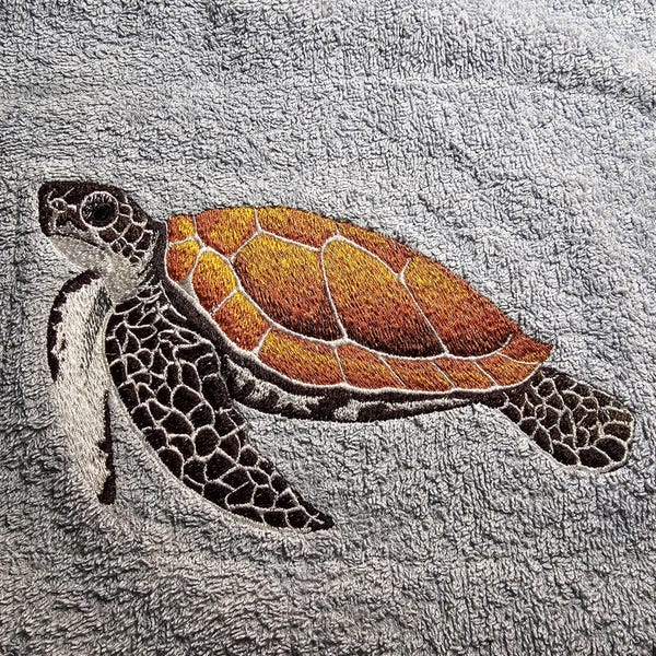 Turtle Embroidery Design Ocean Animal Embroidery - Sea Creature ...