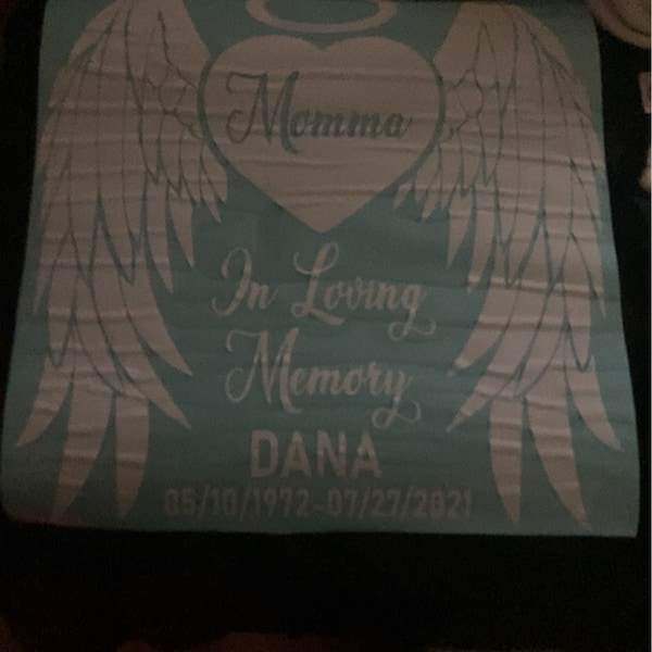 In Loving Memory Wings Decal Family Memorial Decal Beloved Mom Dad ...