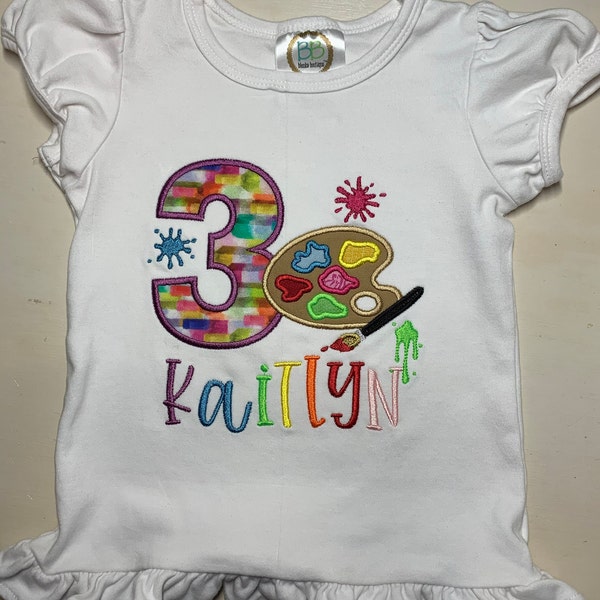 Paint Palette Numbers 1-9 Applique ~ Paint Splatters ~ Instant Download ...