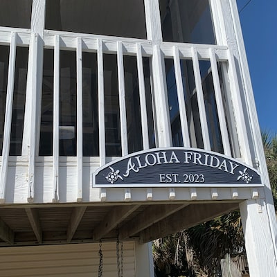 Personalized Custom 100% PVC 47 Carved Beach House - Etsy