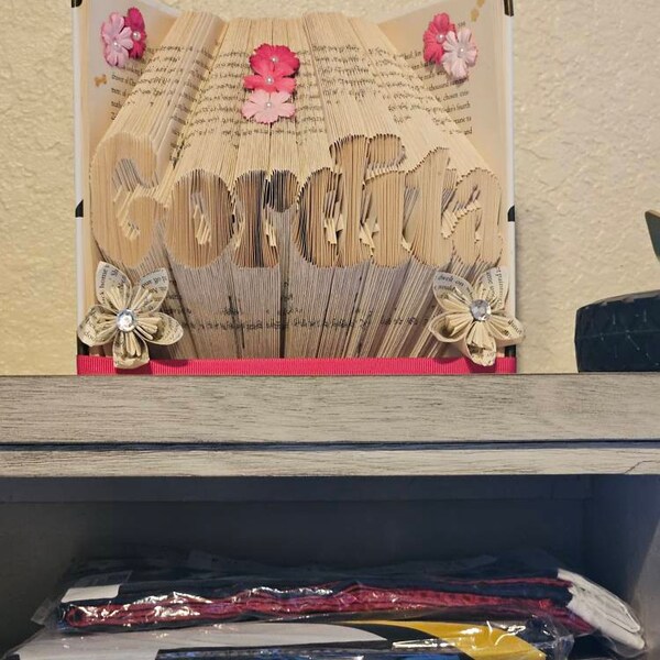 Folded Book Art Name - Etsy