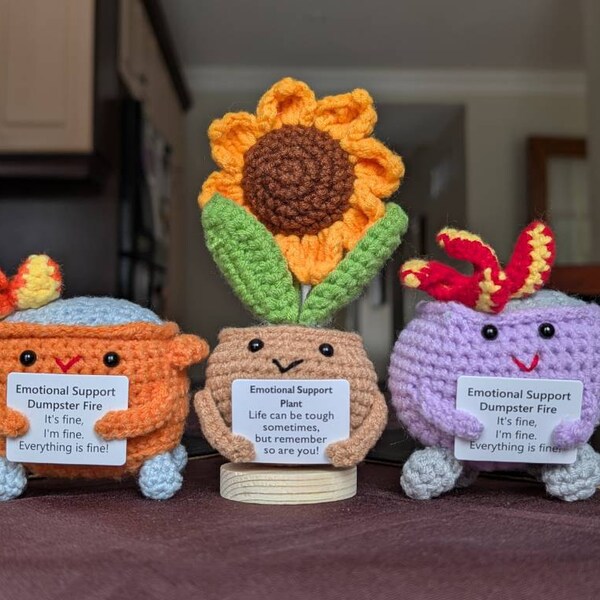 Handmade Crochet Pickle With Chill Pills-emotional Support-crochet ...