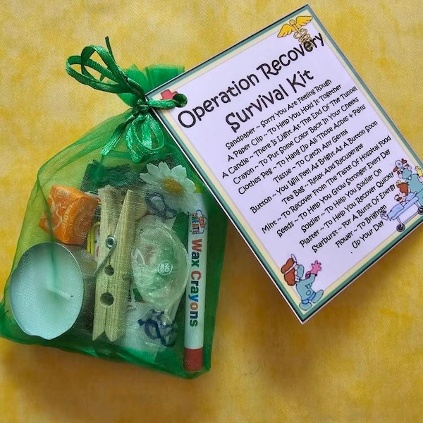 Operation Recovery Survival Kit ~ Fun Novelty Gift & Card Alternative ...