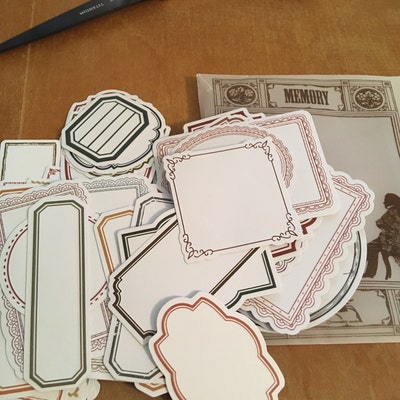 50pcs/pack Vintage Label Sticker Junk Journal Kit Pack Canvas - Etsy