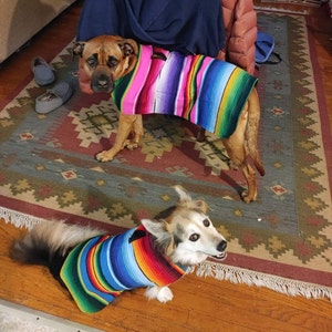 Dog Clothes Pink Handmade Dog Apparel From Authentic Mexican Blanket ...