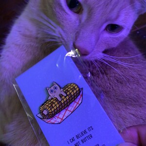 Butter Cat Soft Enamel Pin Corn Variant - Etsy