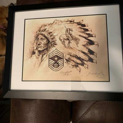 Chief Master Sergeant Cmsgt Air Force Litho Lithograph Drawing - Etsy