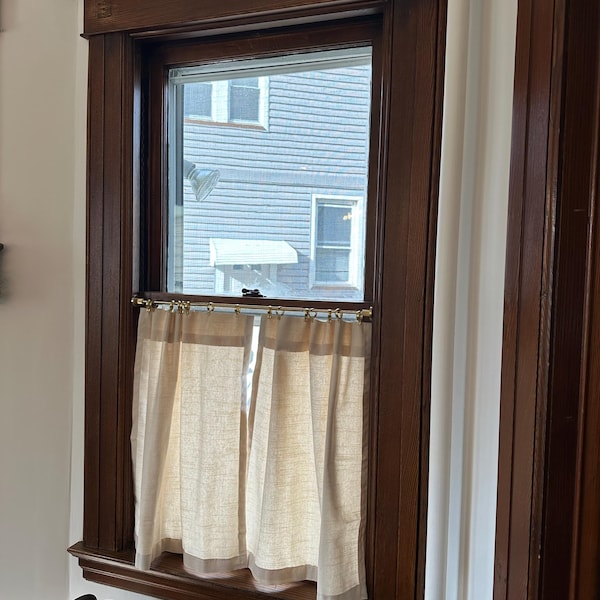 Pleated Lynn Block Print Cafe Curtain , Tier Curtains, Kitchen Curtains ...