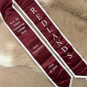 Custom Embroidery Graduation Stole Custom Personalized Stole Custom ...