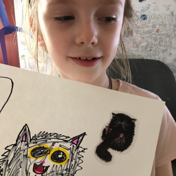 Cat Inklings No.30 Art Print, Black Cat Ink Painting - Etsy