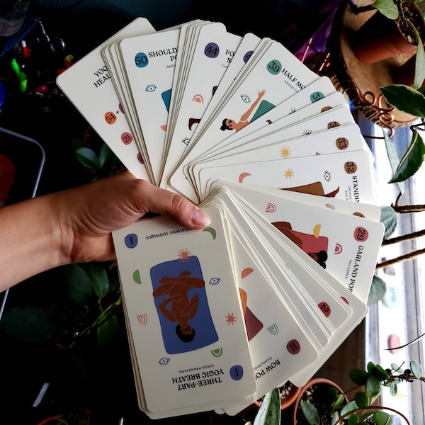 ASANA CARDS, Yoga Pose Cards, Yoga Cards, Yoga Poses, Yoga Teacher ...