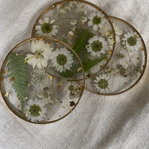 Resin Coasters Dried Flower Coasters Pressed Flowers Gifts for Her ...