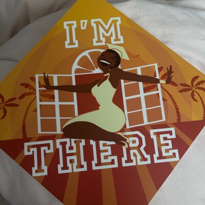 Grad Cap Topper Princess and the Frog Grad Cap I'm There Decorated Grad ...