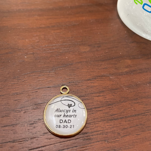 Custom Designed Glass Charms for Jewelry Making - 16, 20, 25mm, Silver ...