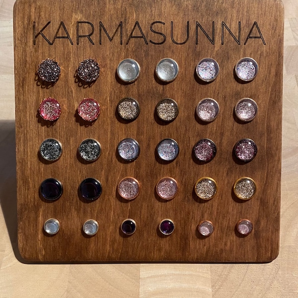 Personalized Stud Earring Organizer - Wooden Stud + Post Earring ...