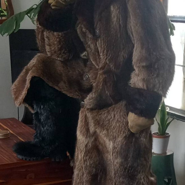 Black Beaver Fur Boots for Men, Mukluk Boots,viking Boots, Yeti Boots ...