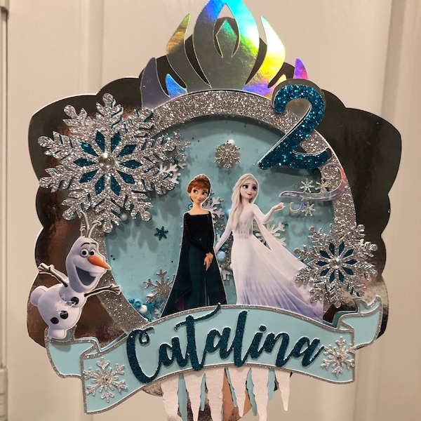Frozen Cake Topper-frozen 2 Cake Topper-lights Up- Frozen Party Package - Frozen Inspired Cake ...