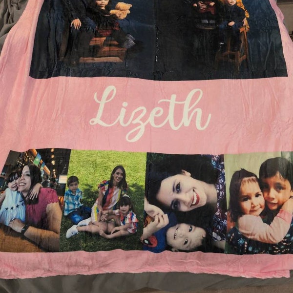Customizable Photo Blanket Collage,super Cozy Blanket,personalized Gift ...